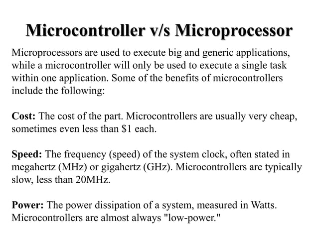 Introduction in microcontroller | PPT