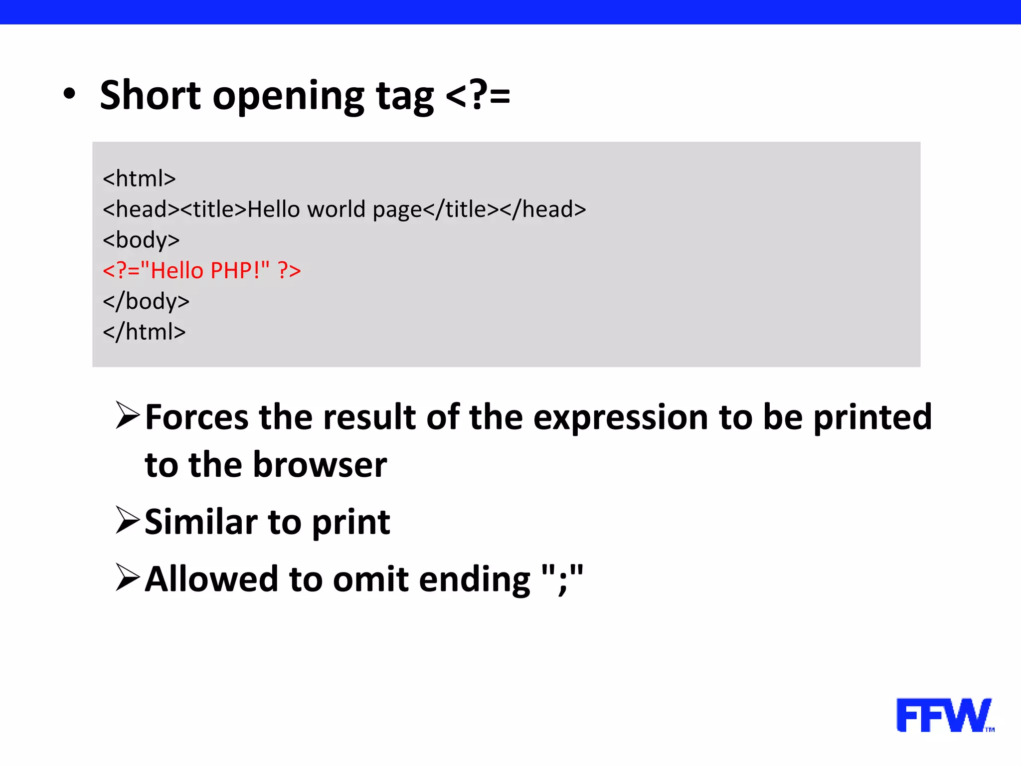 Introduction in php | PPT