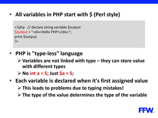 Introduction in php | PPTX
