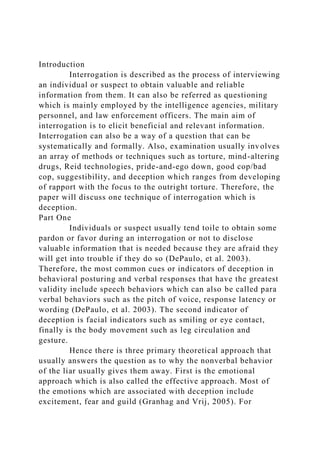 Introduction Interrogation is described as the proces.docx | Parenting ...