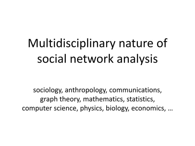 Introduction into Social Network Analysis | PPT
