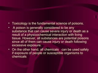 Introduction into toxicology | PPT
