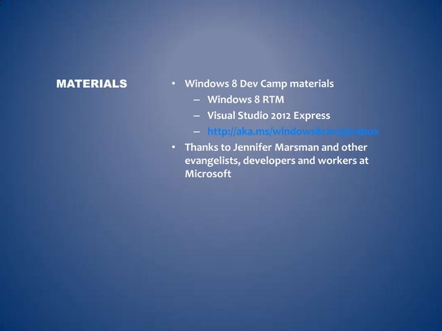 Introduction into windows 8 application development | PPTX | Programming Languages | Computing