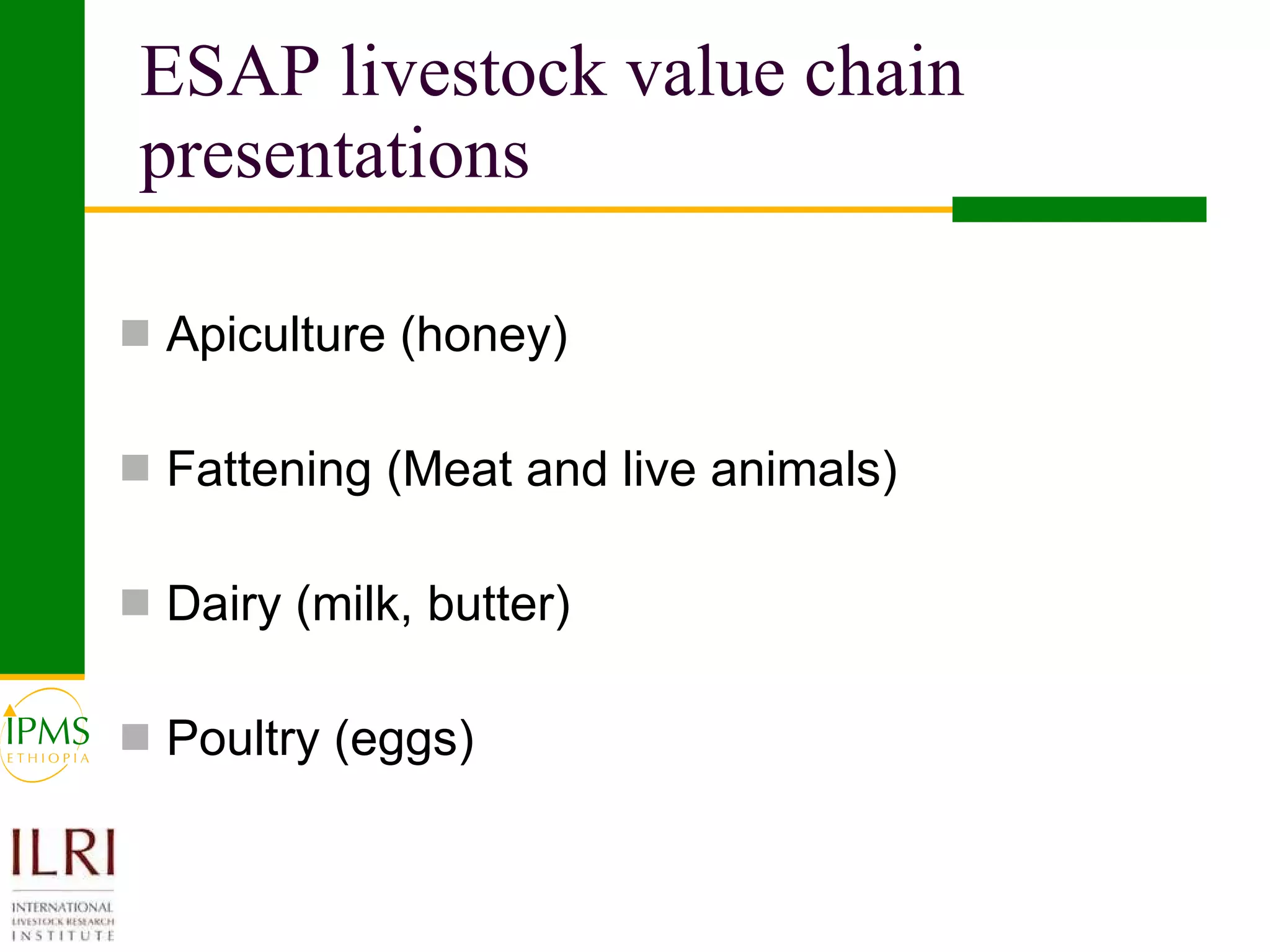 Introduction to IPMS livestock value chain intervention | PPT