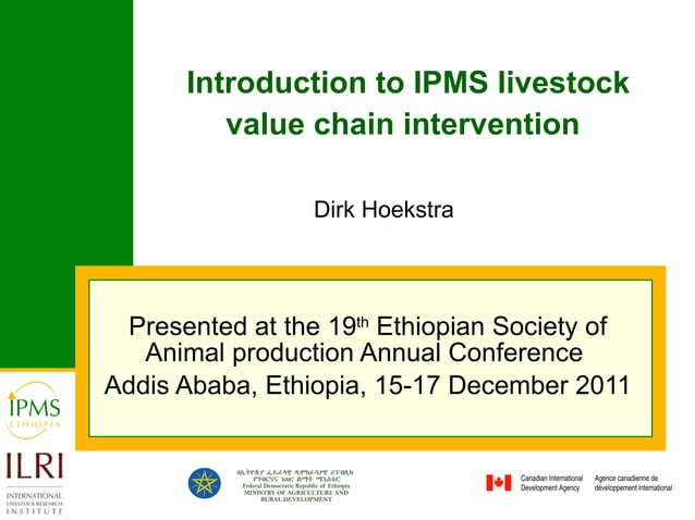 Introduction to IPMS livestock value chain intervention | PPT