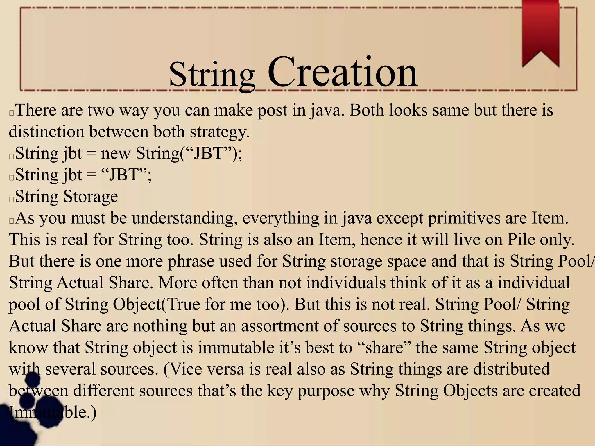 Introduction java string | PPT | Free Download Introduction java string | PPT | Free Download