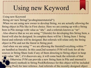Introduction java string | PPT | Free Download
