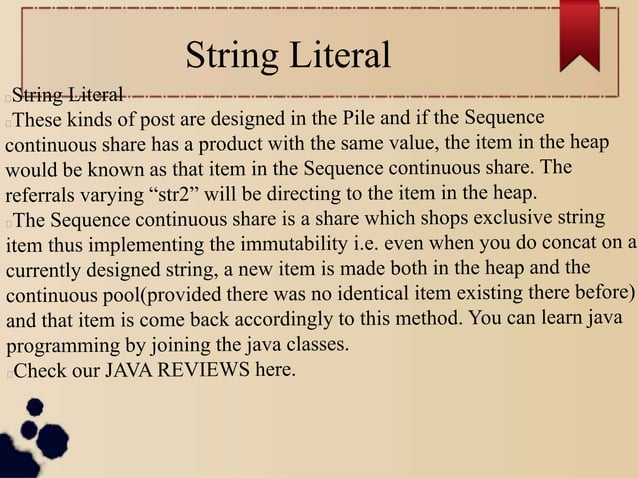 Introduction java string | PPT