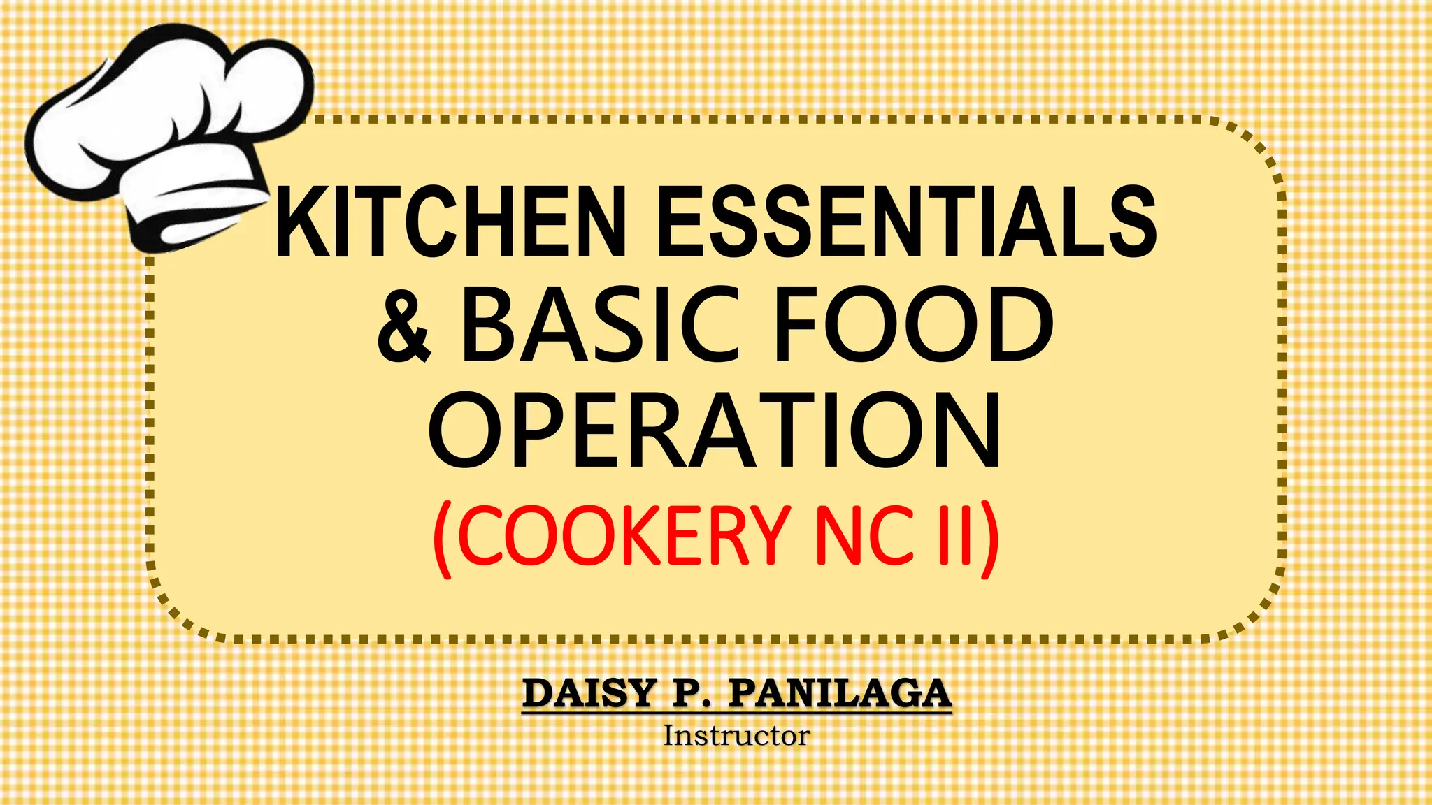 iNTRODUCTION Kitchen Essentials - UNIT 1.pptx