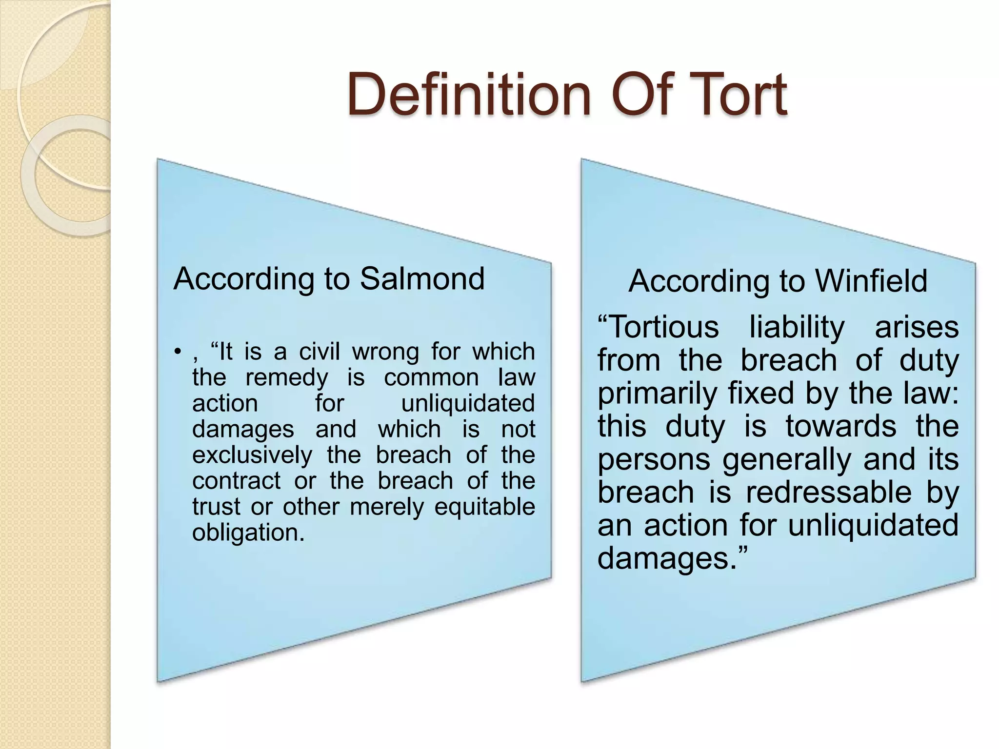Introduction , law of tort | PPTX
