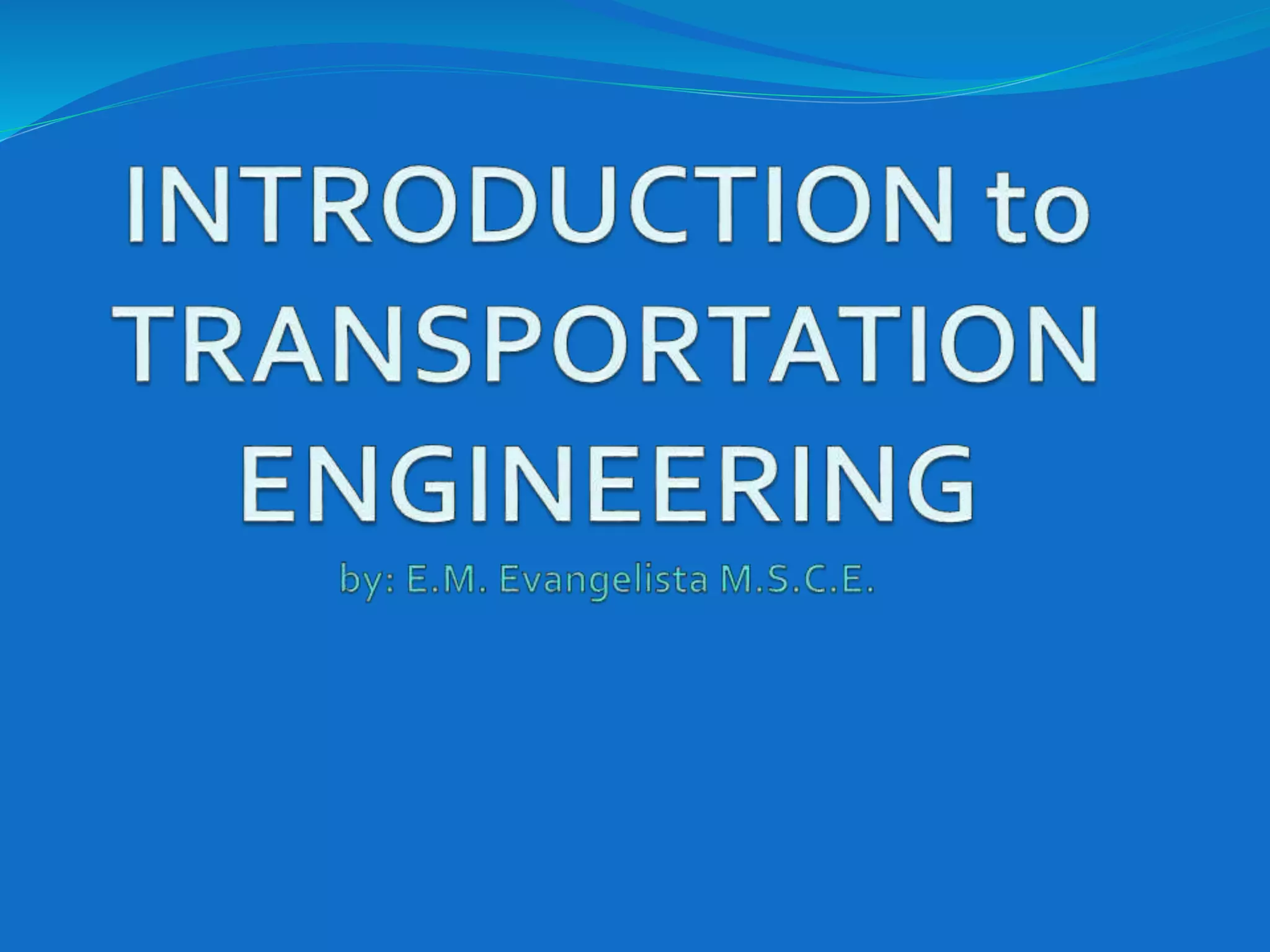 Introduction Transportation | PPT
