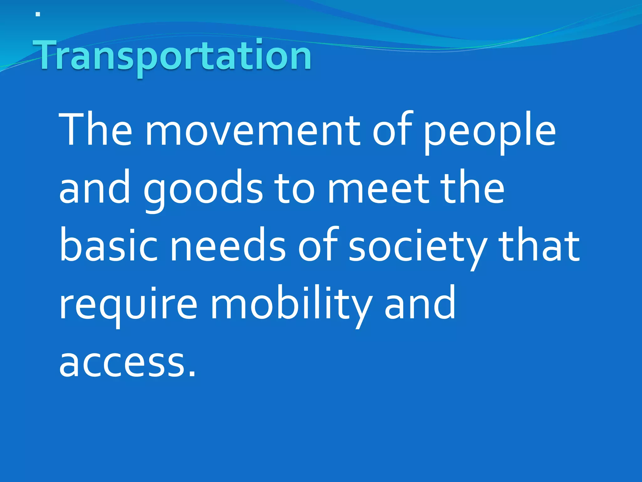Introduction Transportation | PPT