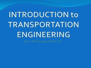 Introduction Transportation | PPT