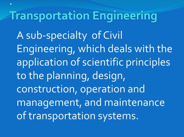 Introduction Transportation | PPT
