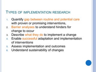 Introduction Lecture for Implementation Science | PPTX