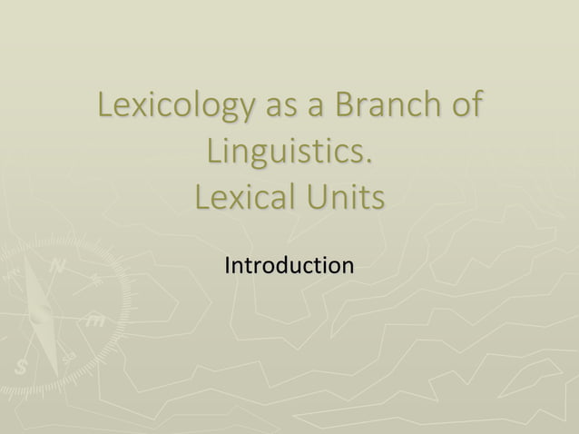 Introduction_ Lexicology as a Part of Linguistics.pptx | Science