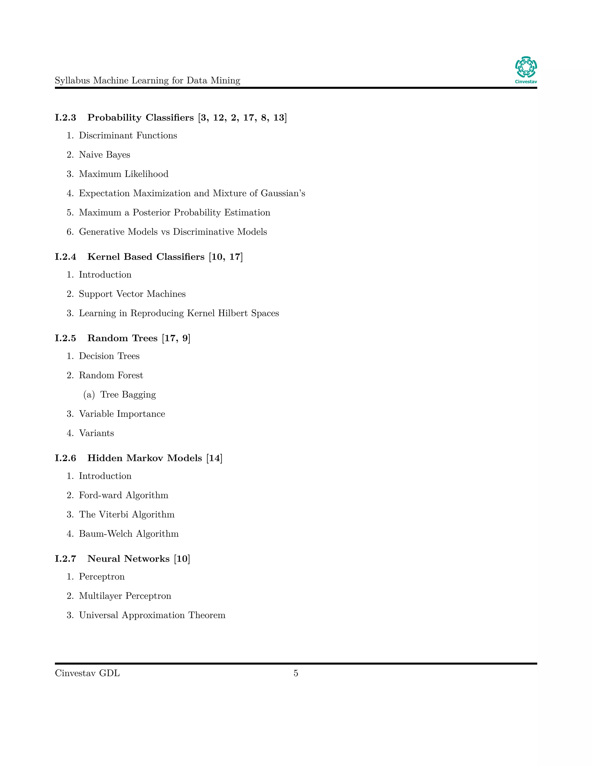 Introduction Machine Learning Syllabus | PDF