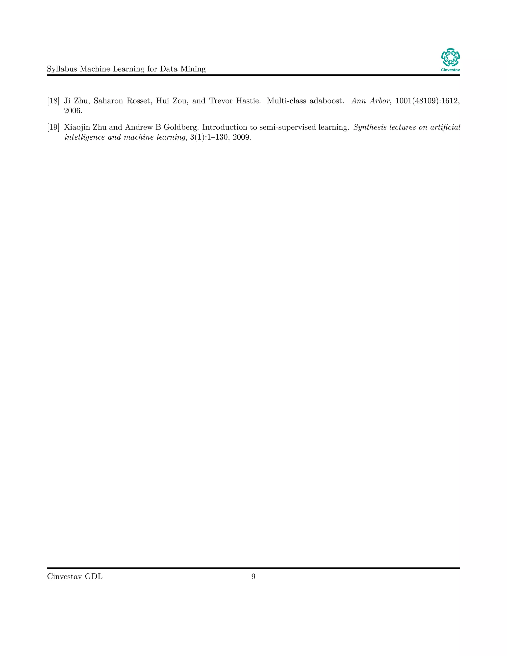 Introduction Machine Learning Syllabus | PDF