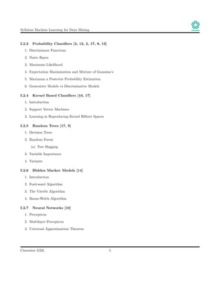 Introduction Machine Learning Syllabus | PDF