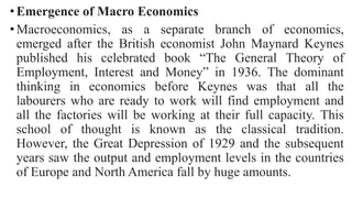 Macro Economics: Intoduction to Macro Economics | PPT