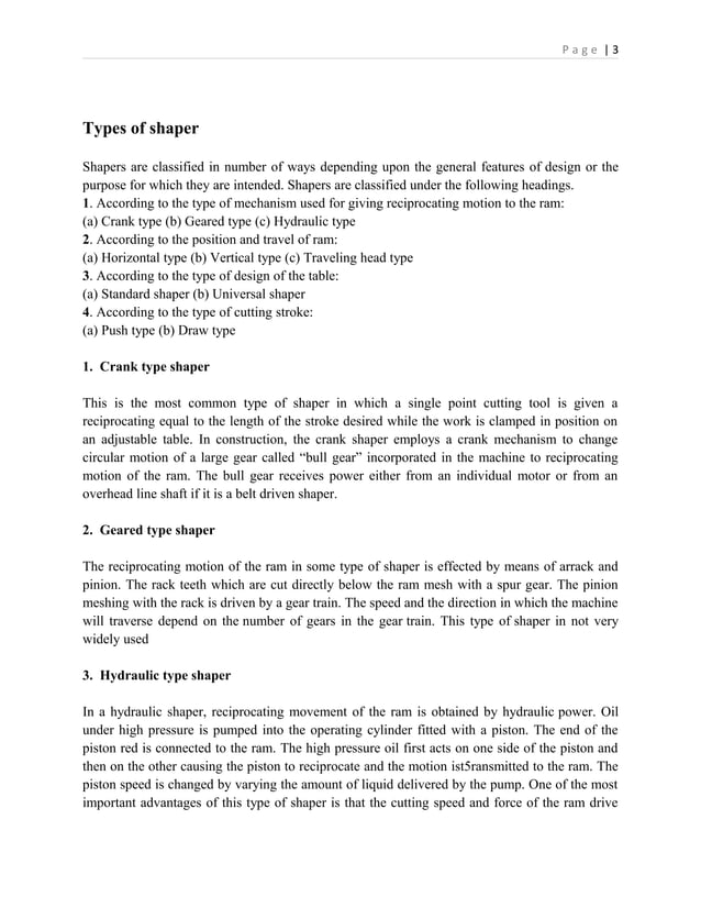 shaper machine | DOC