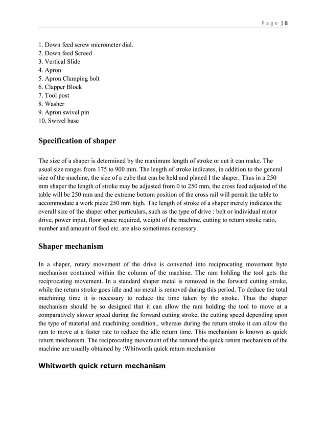 shaper machine | DOC