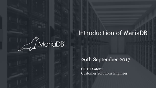 Introduction of MariaDB 2017 09 | PDF | Databases | Computer Software and Applications