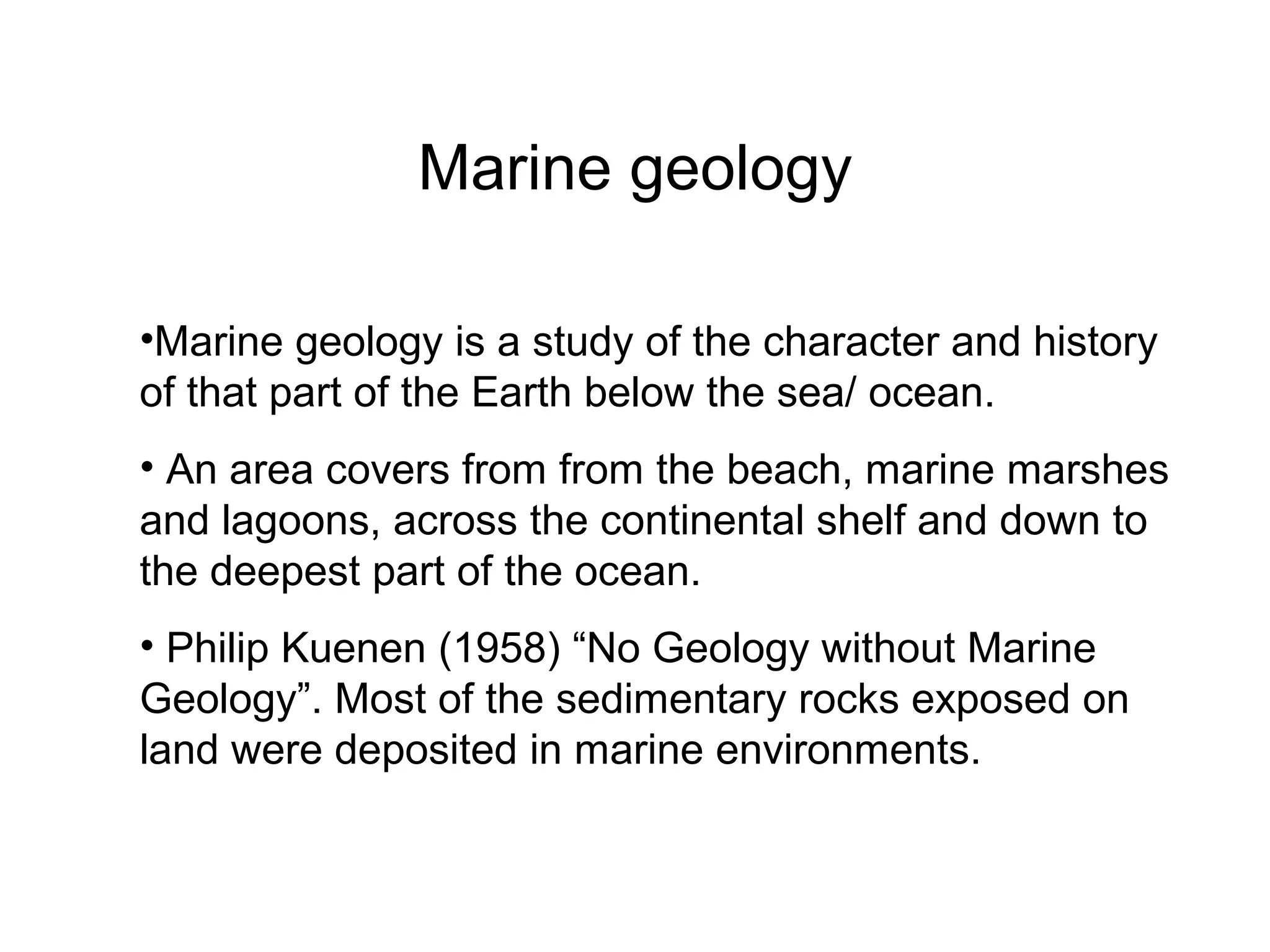 Introduction marine geology | PPT