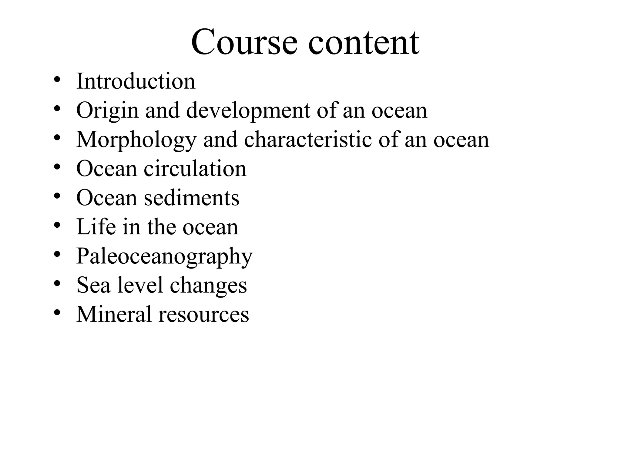Introduction marine geology | PPT
