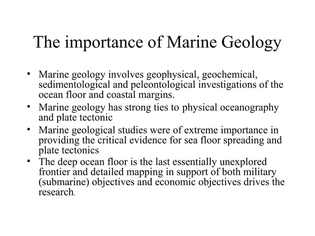Introduction marine geology | PPT
