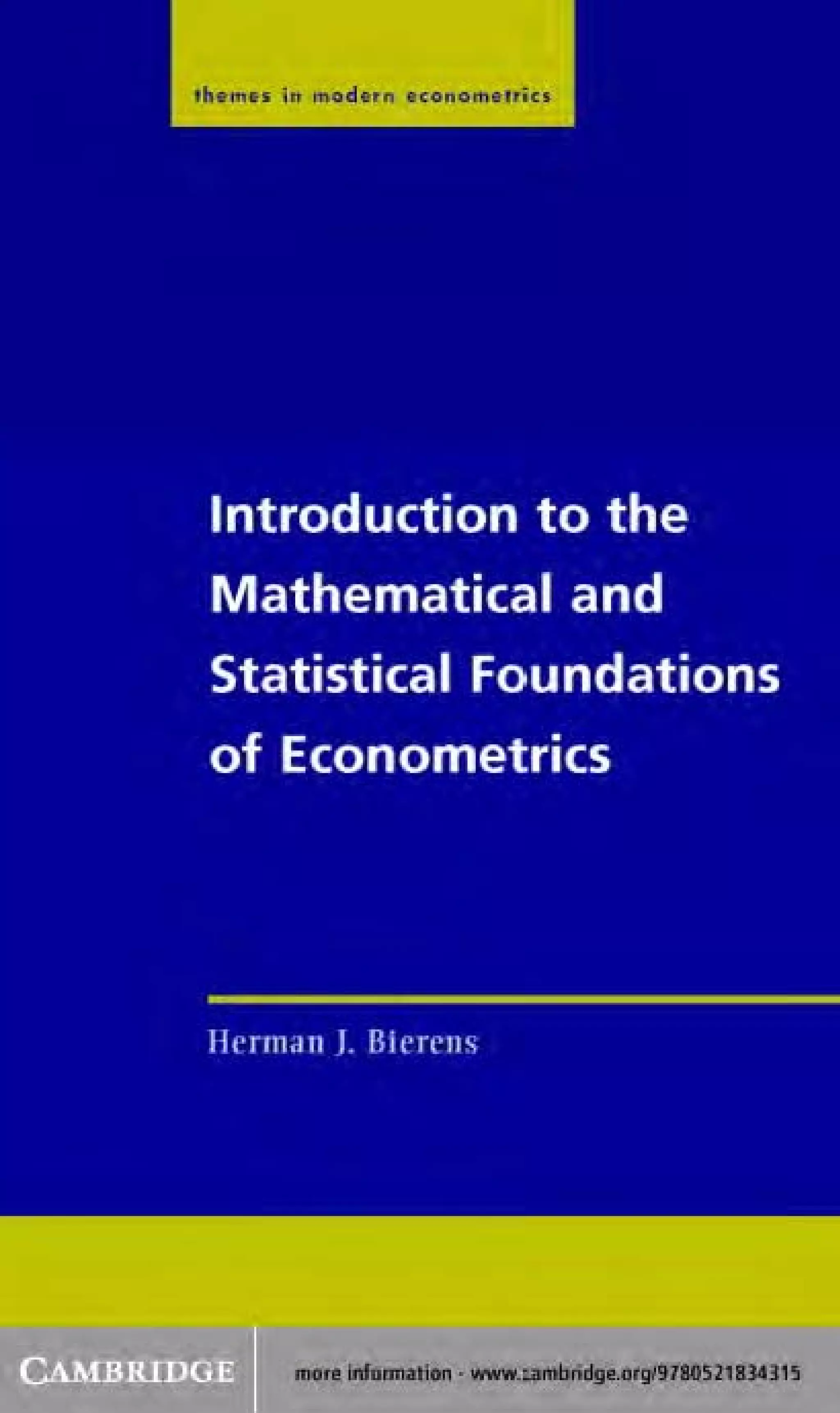 Mathematical Econometrics | PDF