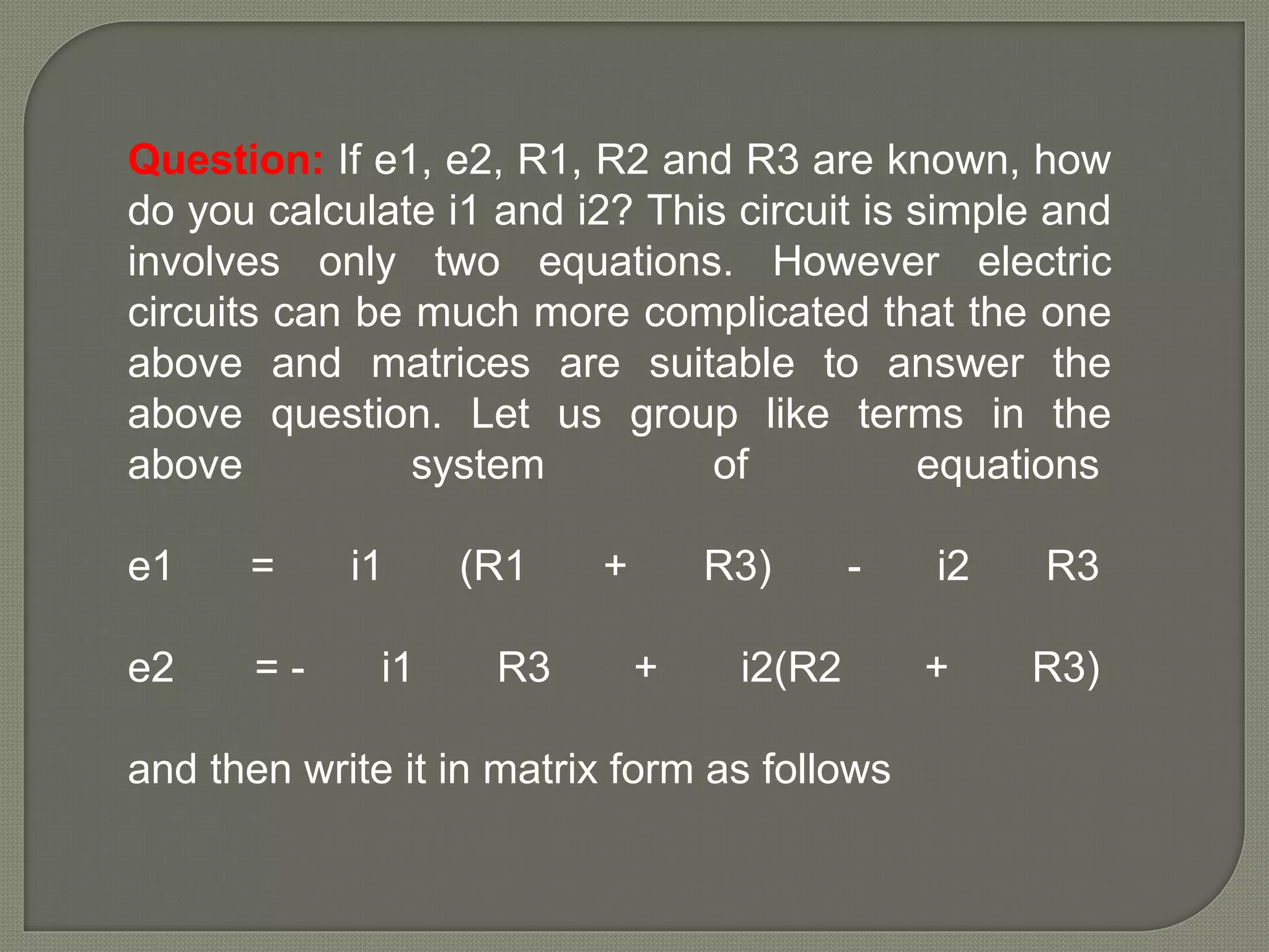 Some Engg. Applications of Matrices and Partial Derivatives | PPTX