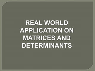 Some Engg. Applications of Matrices and Partial Derivatives | PPTX