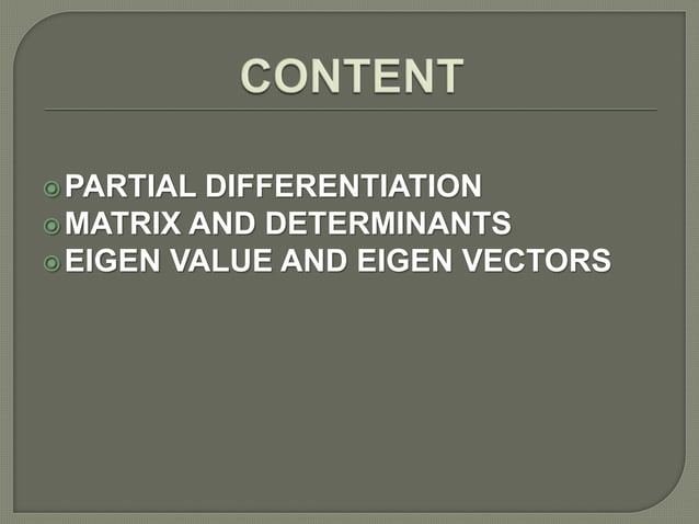 Some Engg. Applications of Matrices and Partial Derivatives | PPT