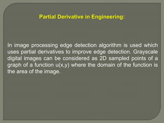 Some Engg. Applications of Matrices and Partial Derivatives | PPTX