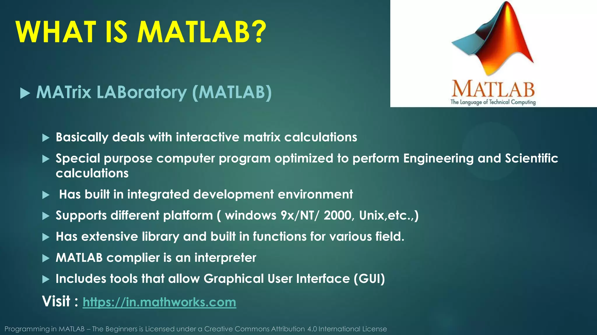 Introduction matlab