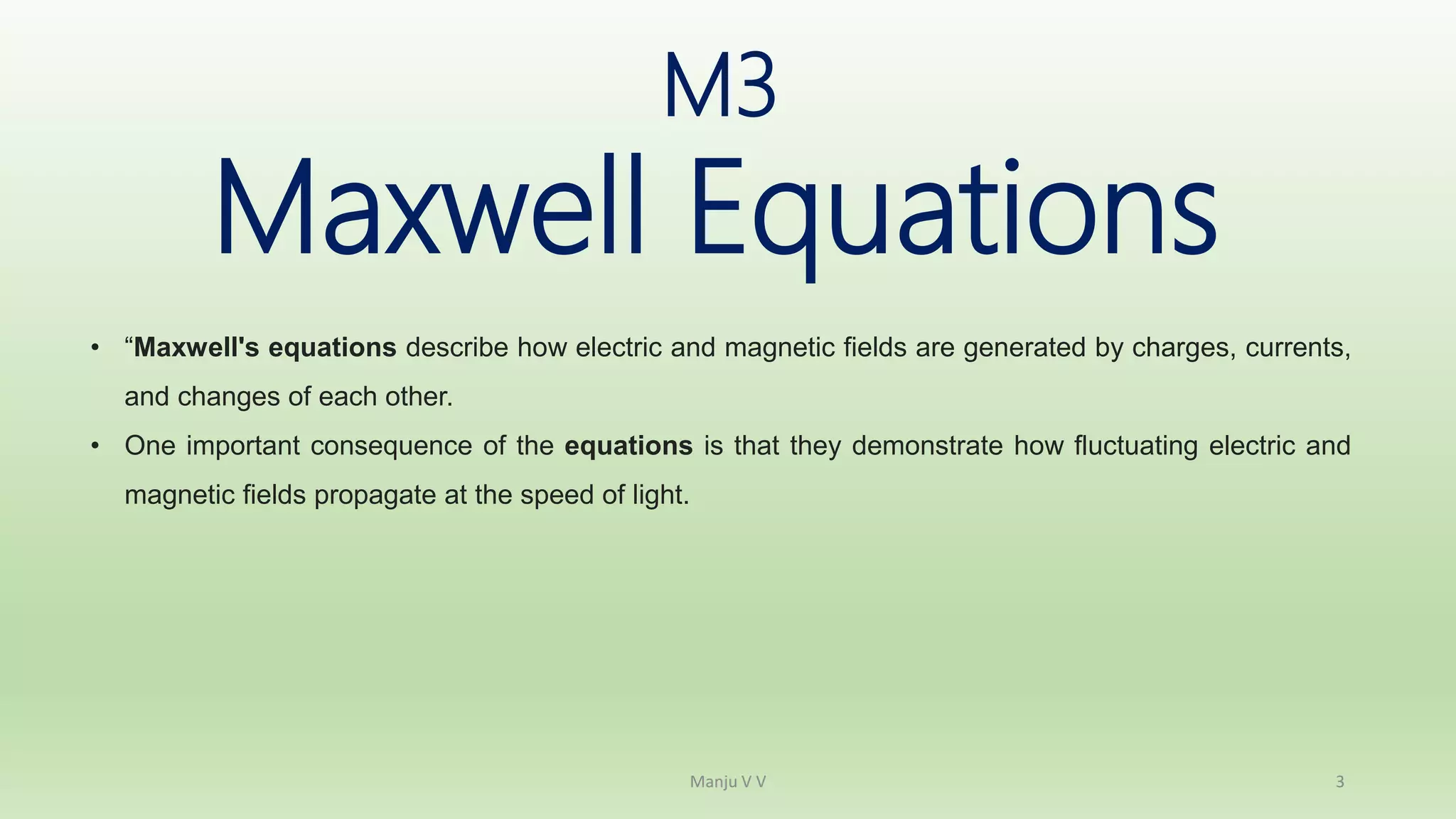 Introduction to Maxwell equation | PPTX