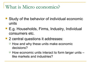 introduction to micro economics | PPT