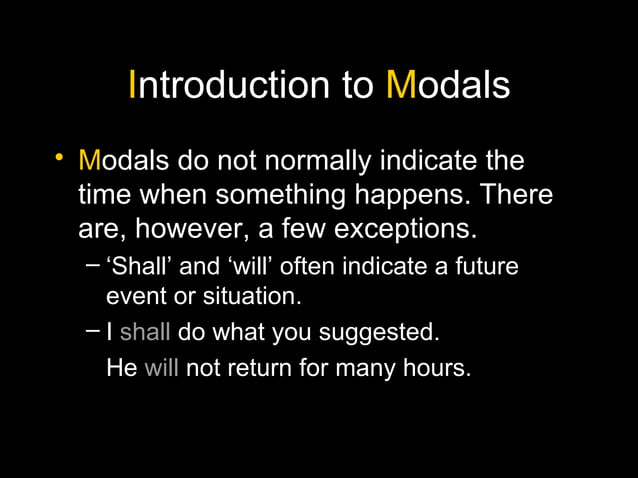 Introduction to Modals | PPT