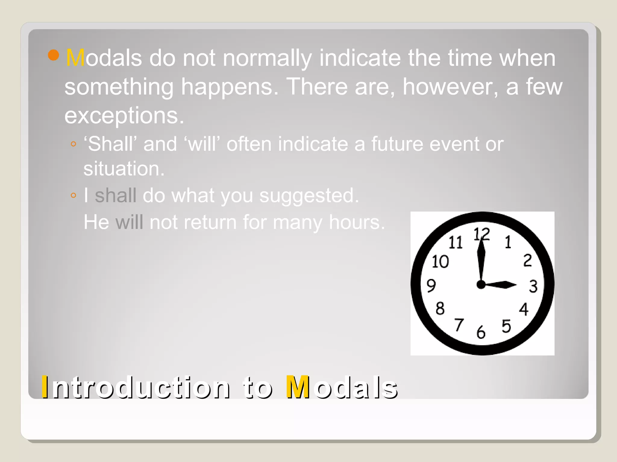 Introduction to modals | PPT