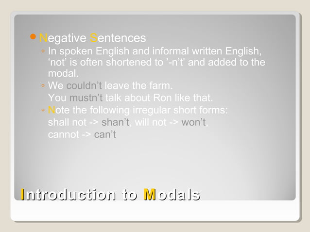 Introduction to modals | PPT