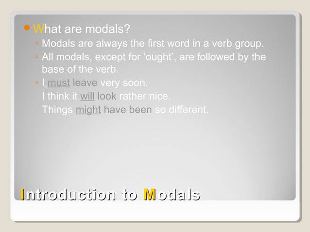 Introduction to modals | PPT