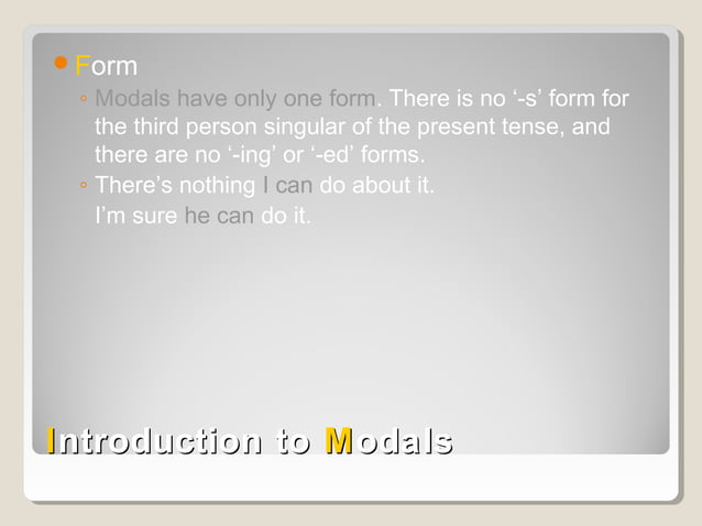 Introduction to modals | PPT