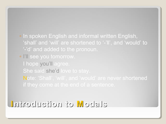 Introduction to modals | PPT
