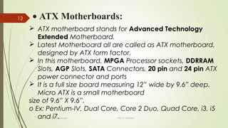 Introduction motherboard | PPT | Operating Systems | Computer Software ...