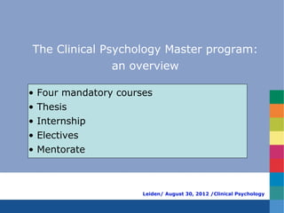 Master Clinical Psychology | PPT