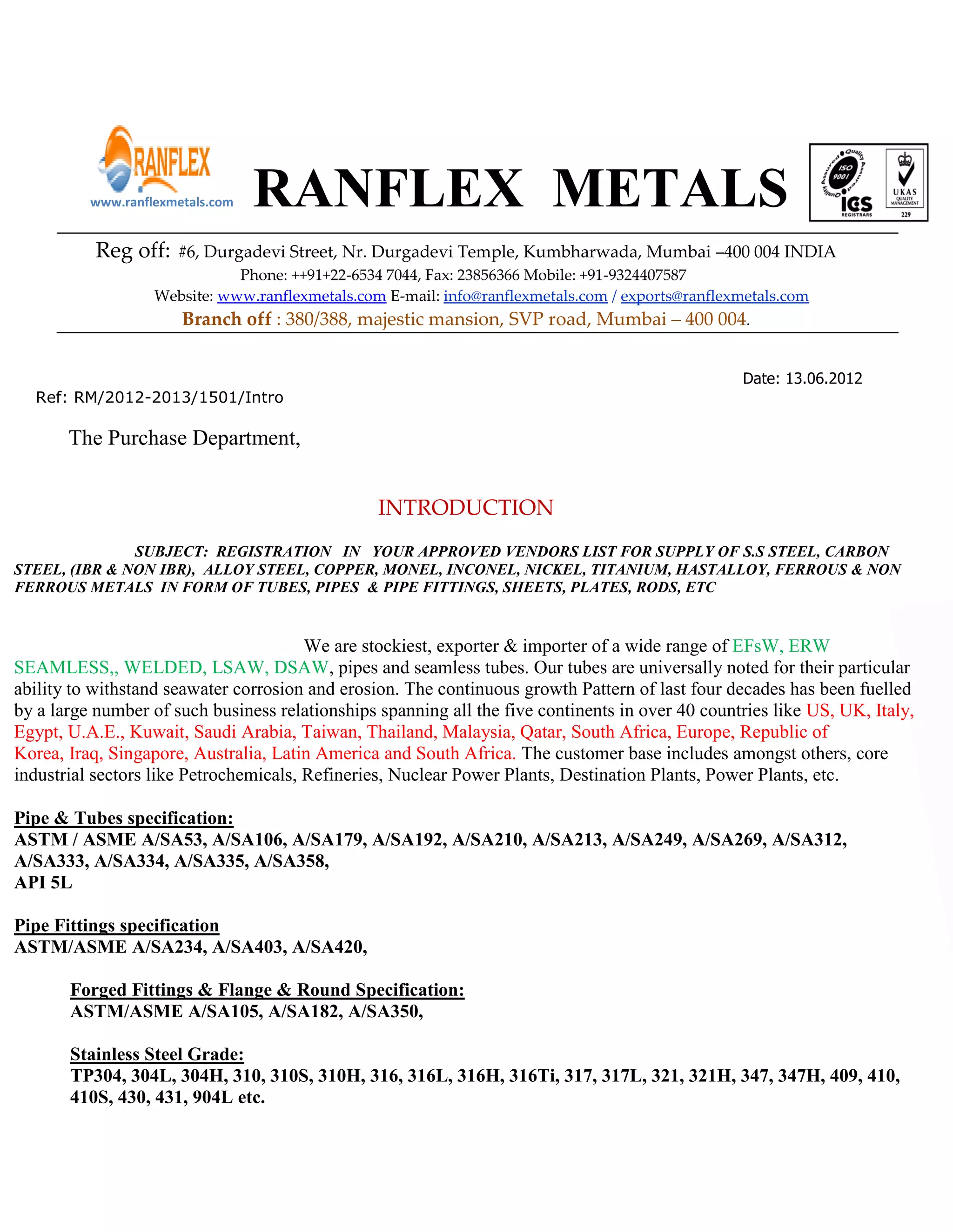 RANFLEX METALS | PDF