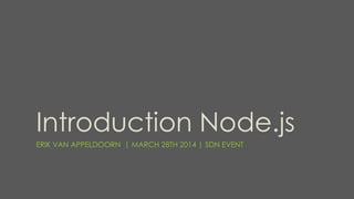 Introduction Node.js