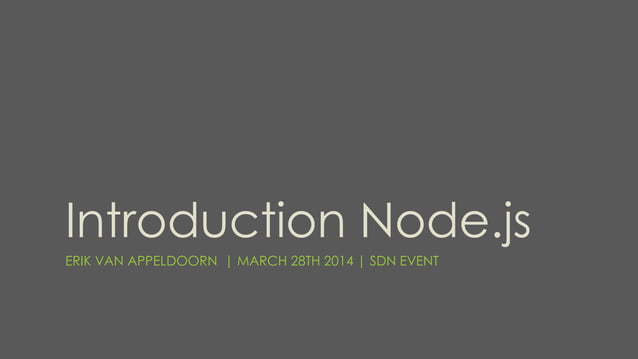 Introduction Node.js