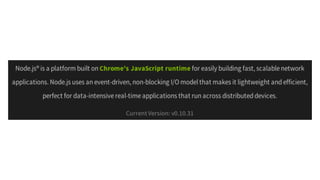 Introduction to node.js